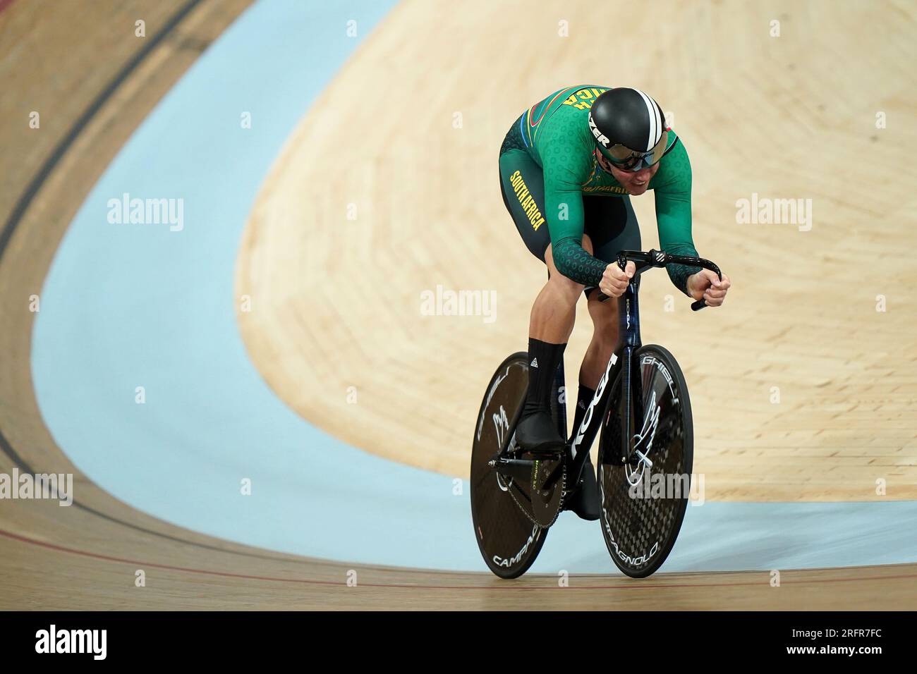 South Africa's Jean Spies competes in the Men Elite Sprint ...