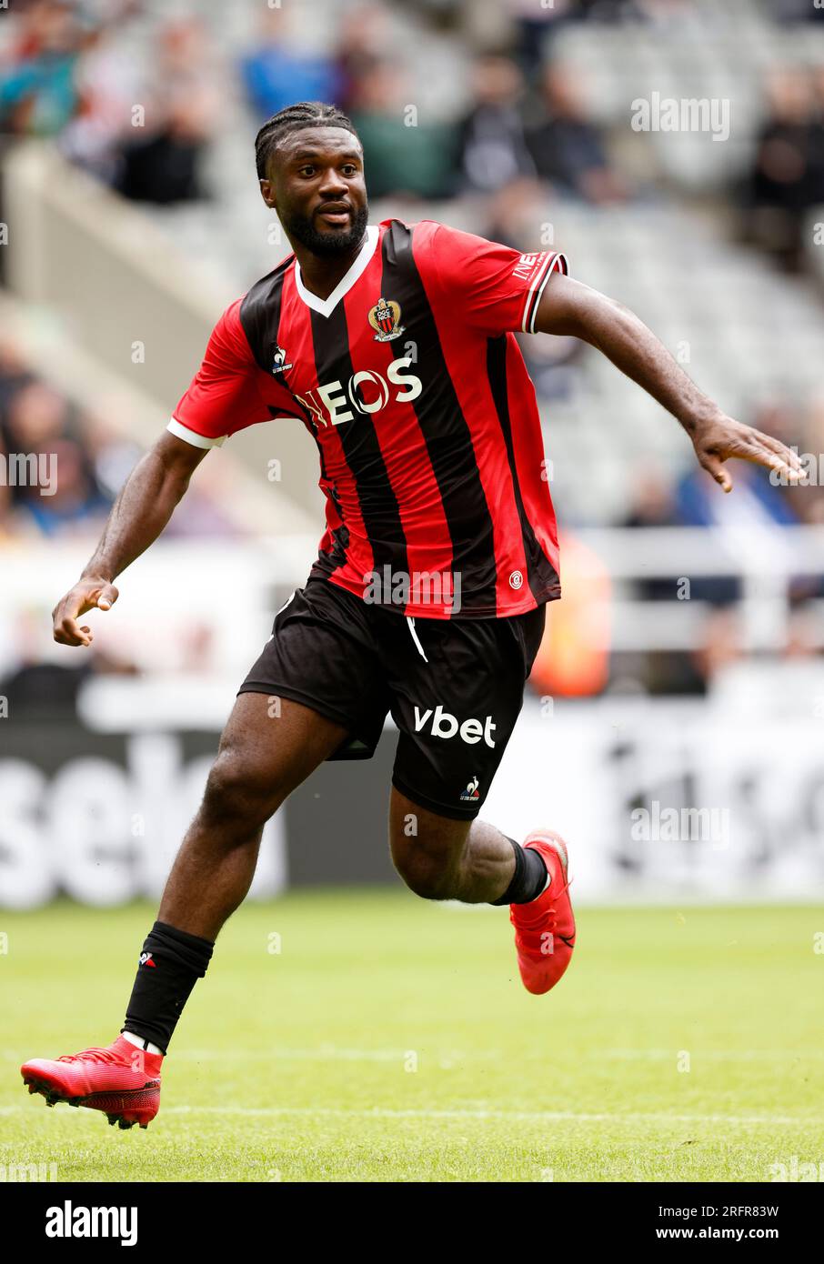 Nice's Terem Moffi during the Sela Cup match at St. James' Park ...