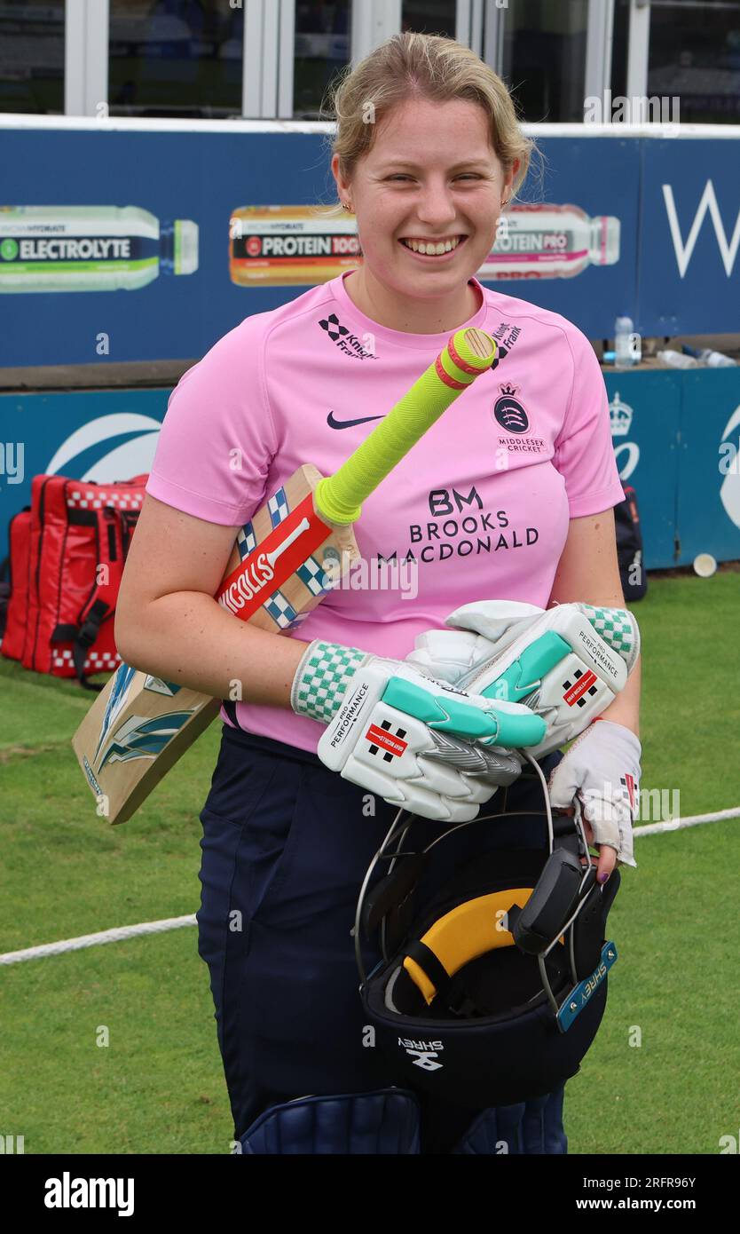 Middlesex Women Issy Routledge during London Championship 50-over match ...