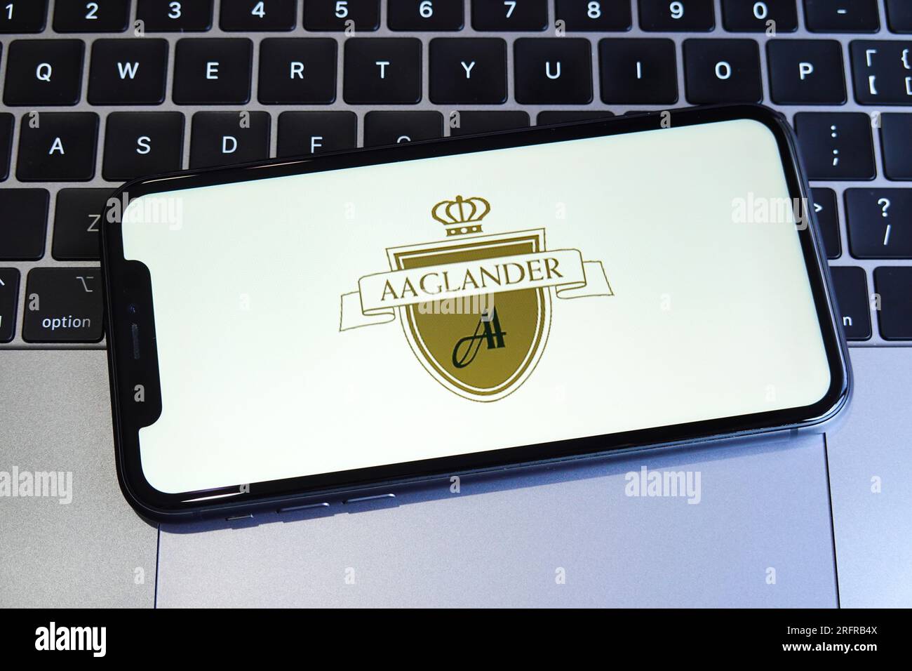 China. 05th Aug, 2023. In this photo illustration, the Aaglander logo ...