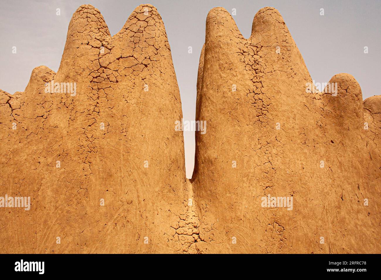 Adobe mosque in Dogon village , Bandiagara Escarpment, Mali, West ...