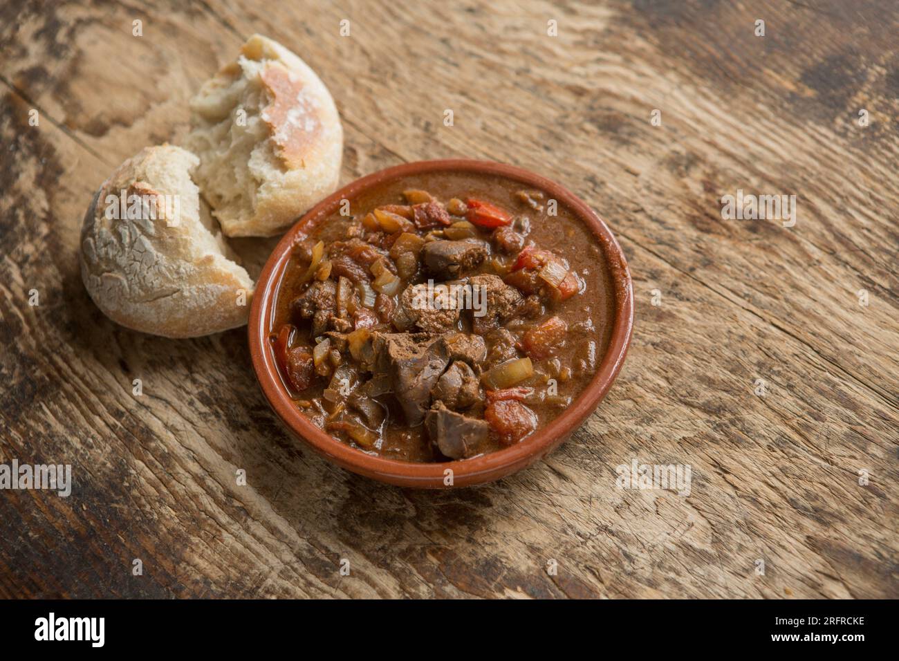 Homemade Peri Peri chicken made with British chicken livers based on a ...