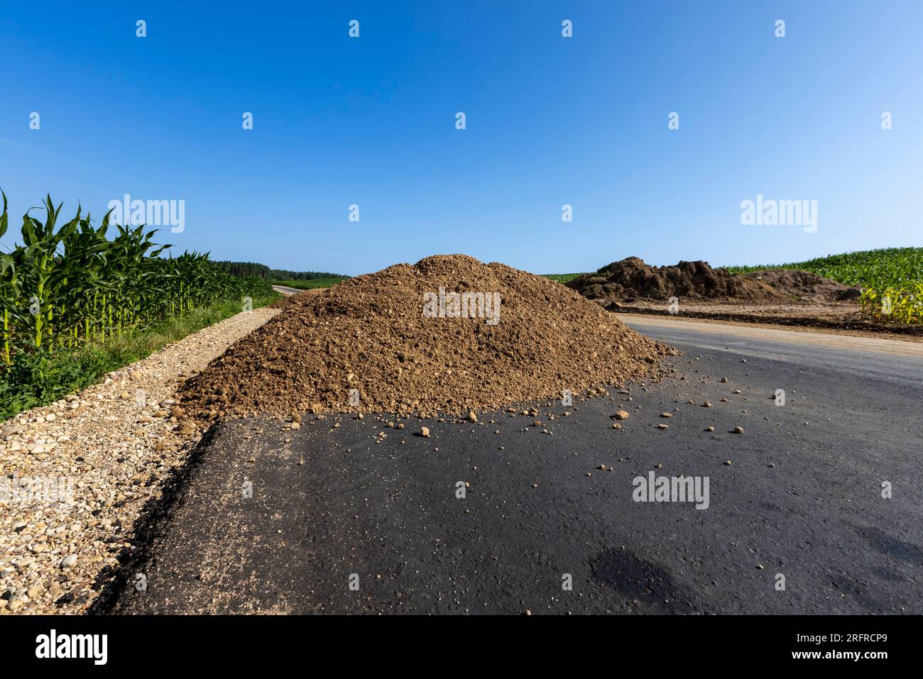 Construction and repair of a new highway in rural areas, a narrow paved ...