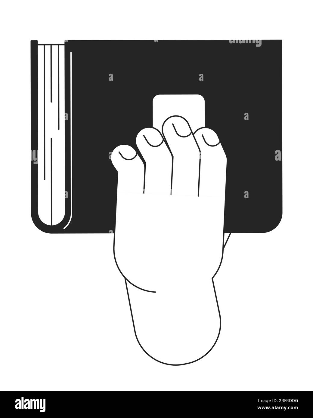 Holding book flat line black white vector character hand Stock Vector ... Holding book flat line black white vector character hand Stock Vector ...