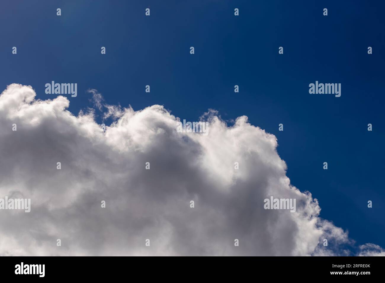 Clouds floating across the sky in the daytime, white clouds moving from ...