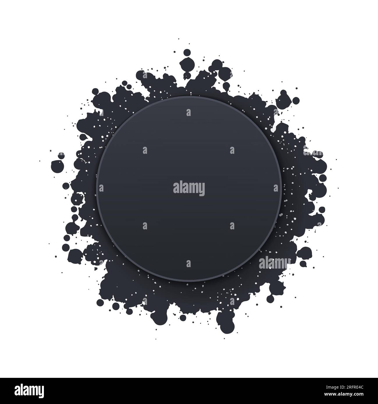 Abstract black ink splash banner. White backdrop Stock Vector Image ...
