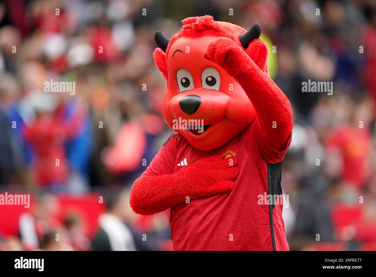 Manchester Uniteds Mascot Fred The Red During The Pre Season Friendly