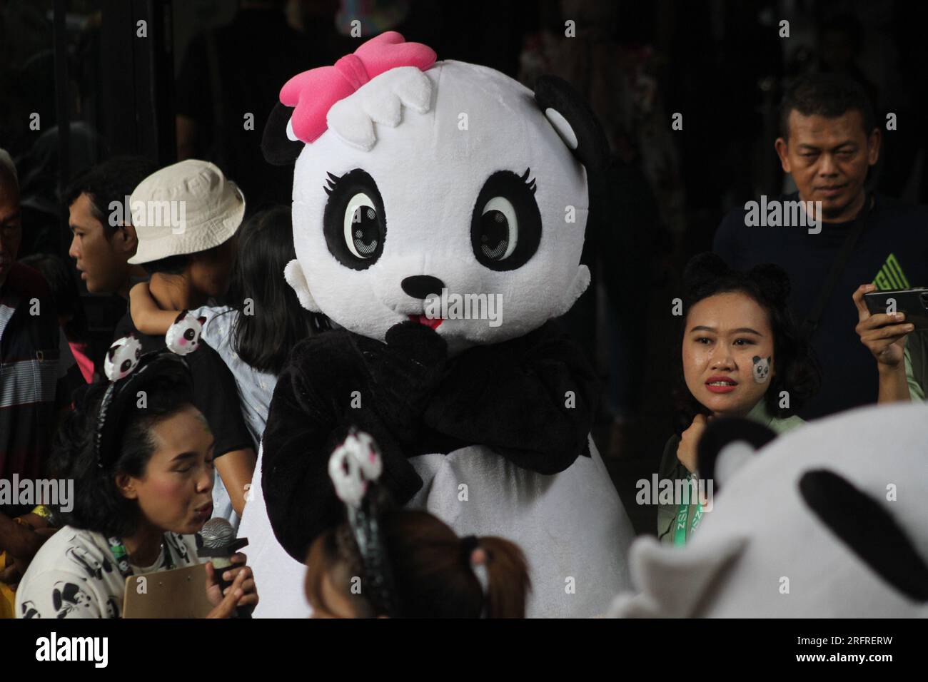 Bogor, Indonesia. 5th Aug, 2023. People attend a celebration for giant ...