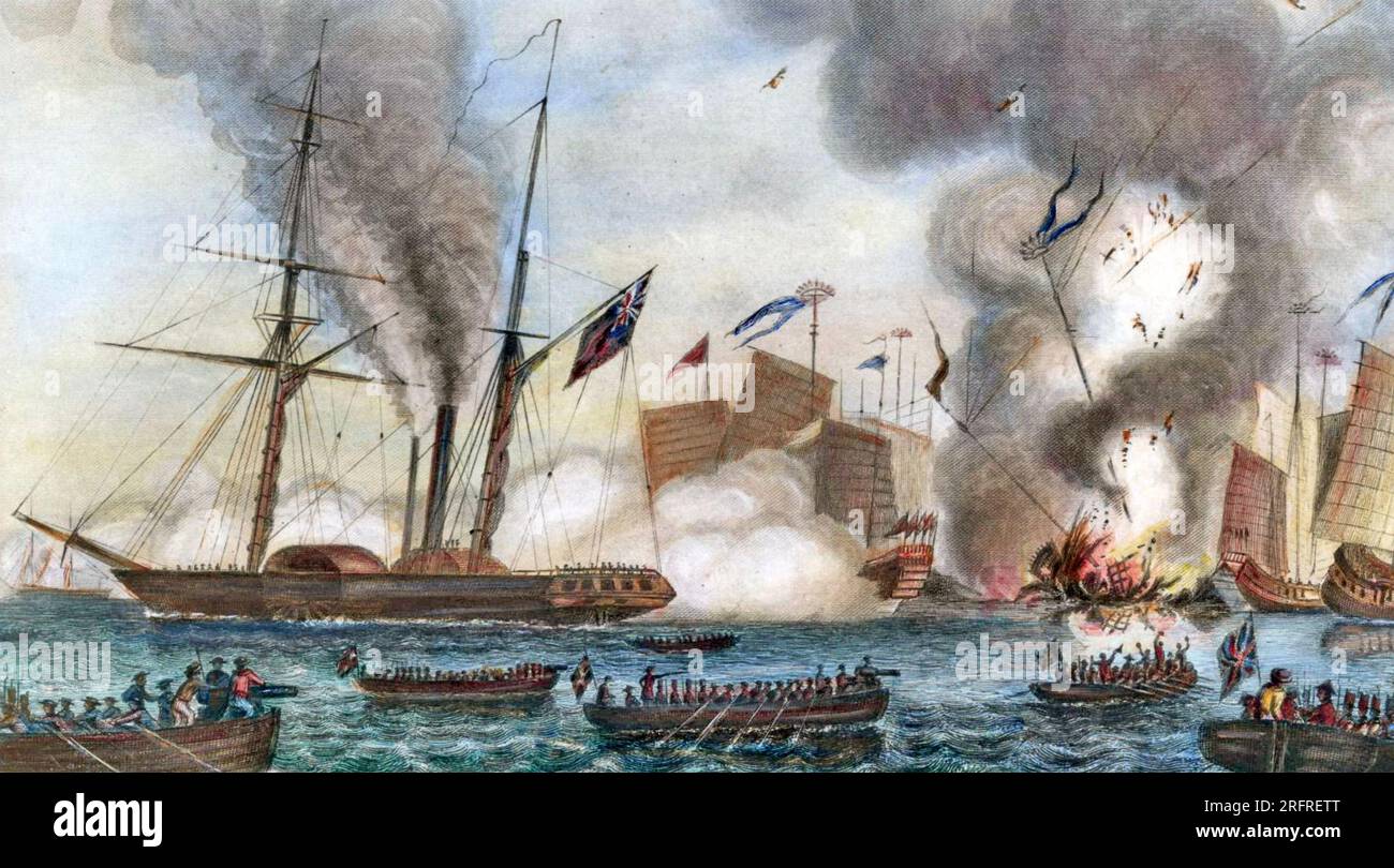 EAST INDIA COMPANY The company ship Nemesis and others destroying ...
