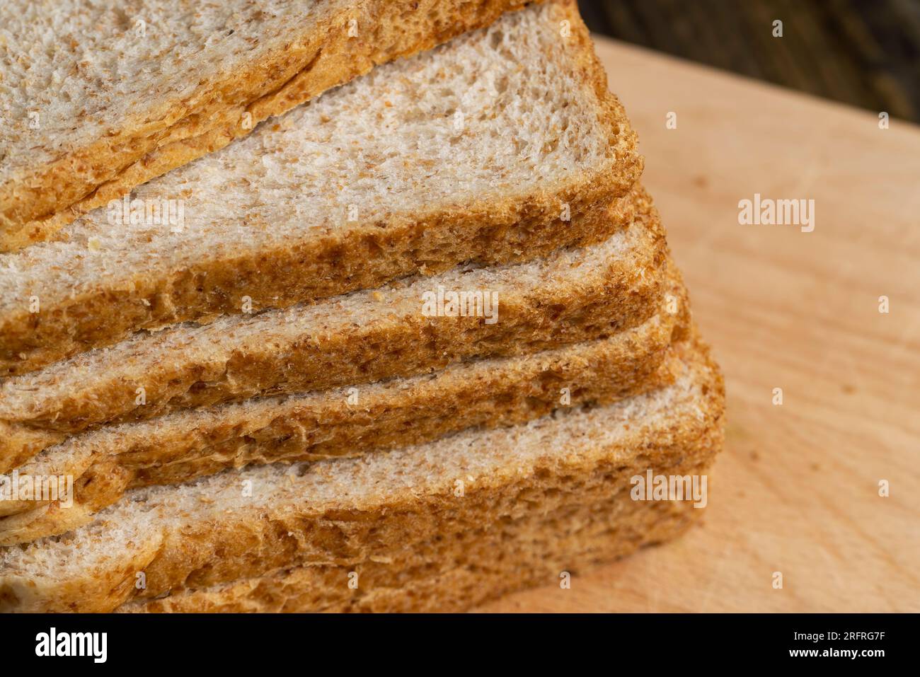 Sliced wheat bread with bran, sliced bread for making American ...