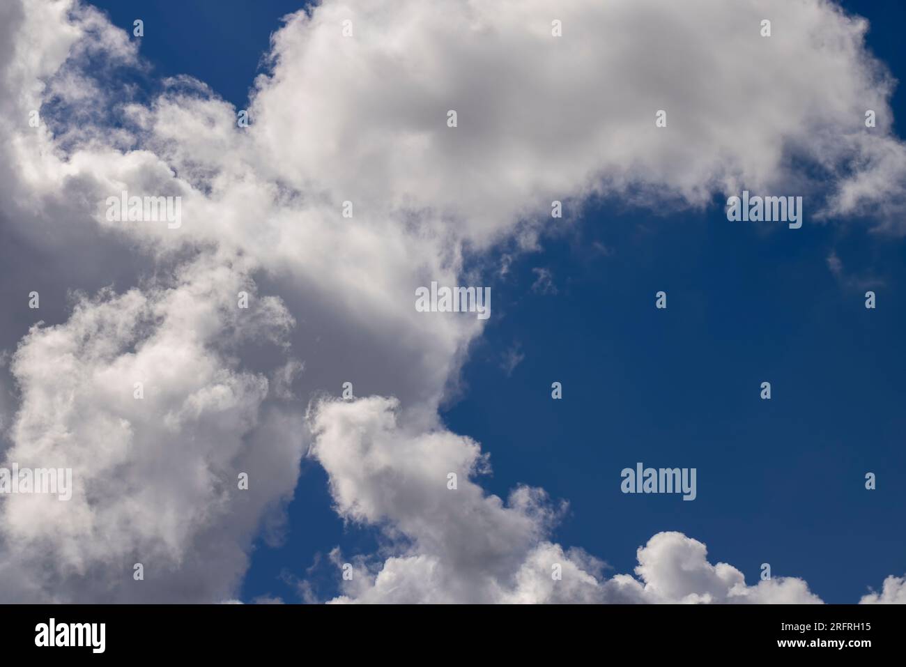 Clouds floating across the sky in the daytime, white clouds moving from ...