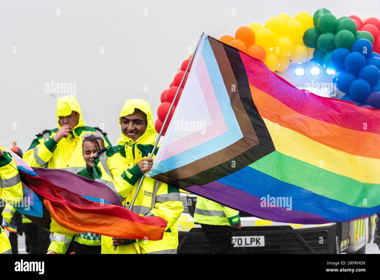 Brighton,UK. 5th August 2023. St John Ambulance crews at the beginning ...