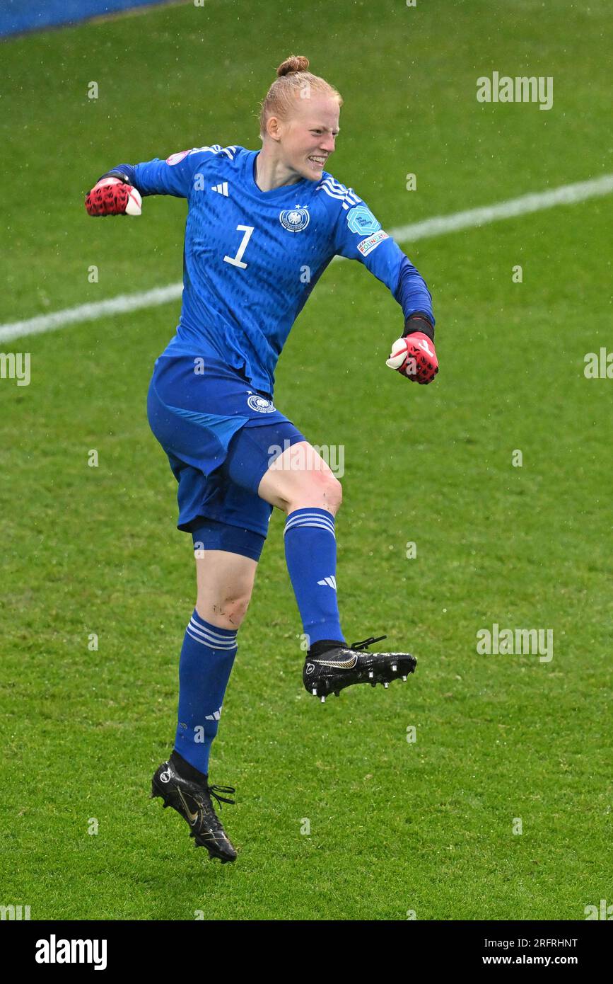goalkeeper Rebecca Adamczyk (1) of Germany pictured celebrating during ...