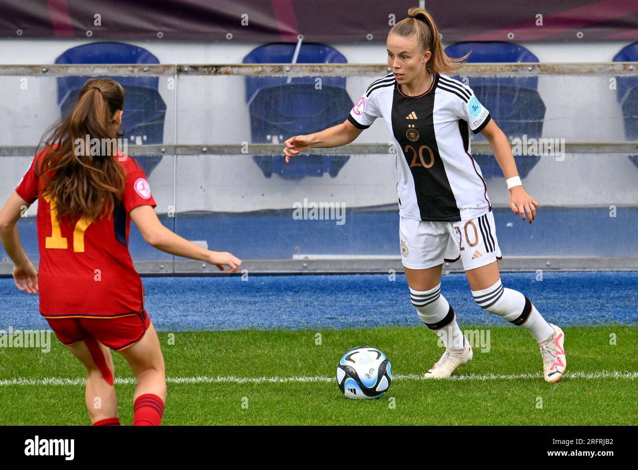 Laura Gloning (20) of Germany pictured during a female soccer game between the national women ...