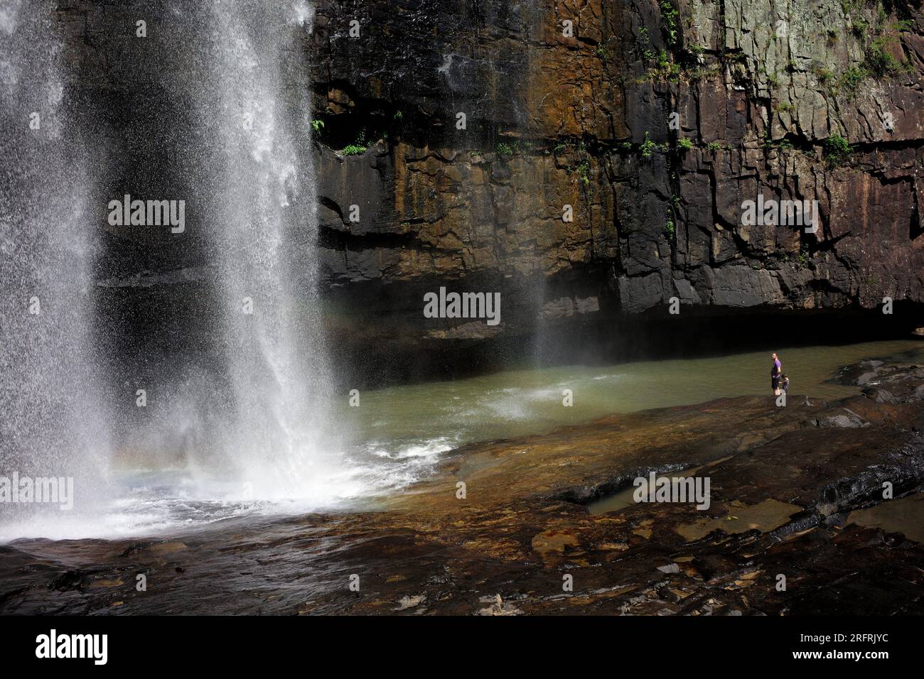 Lula Falls rainbow in northern Georgia, USA Stock Photo - Alamy