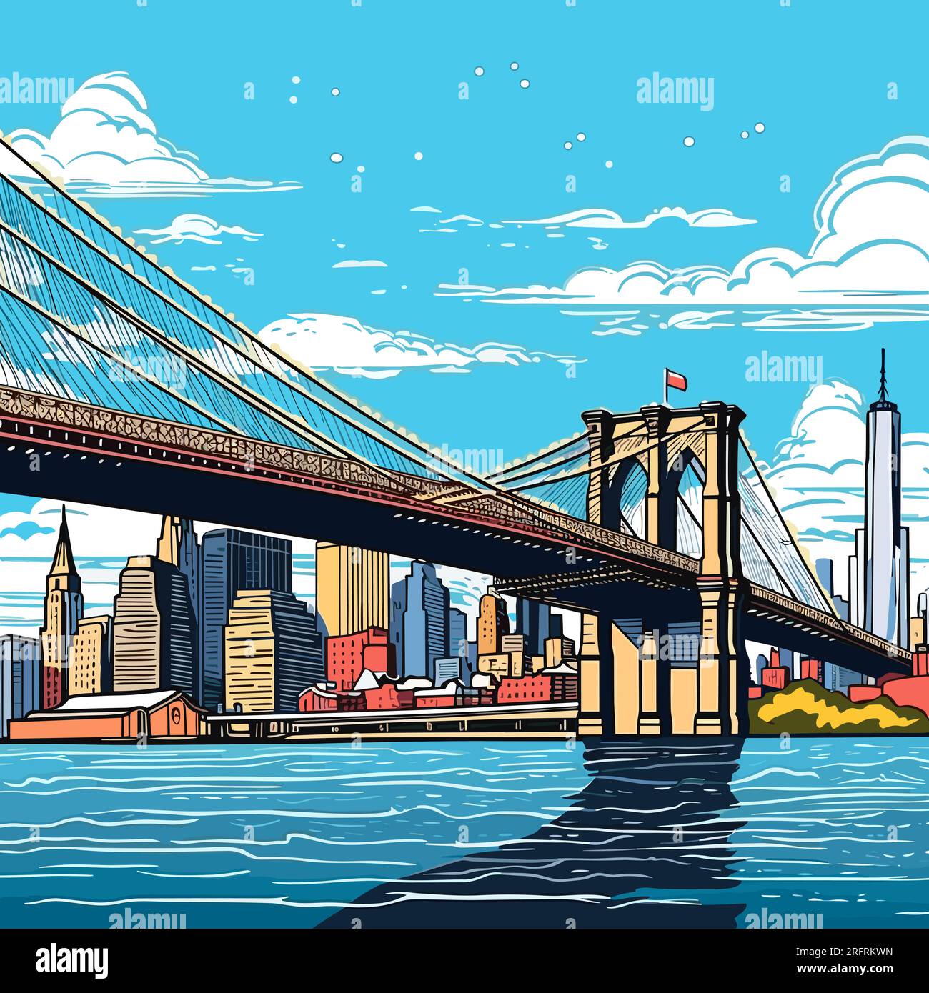 Brooklyn tourist attraction Stock Vector Images - Alamy