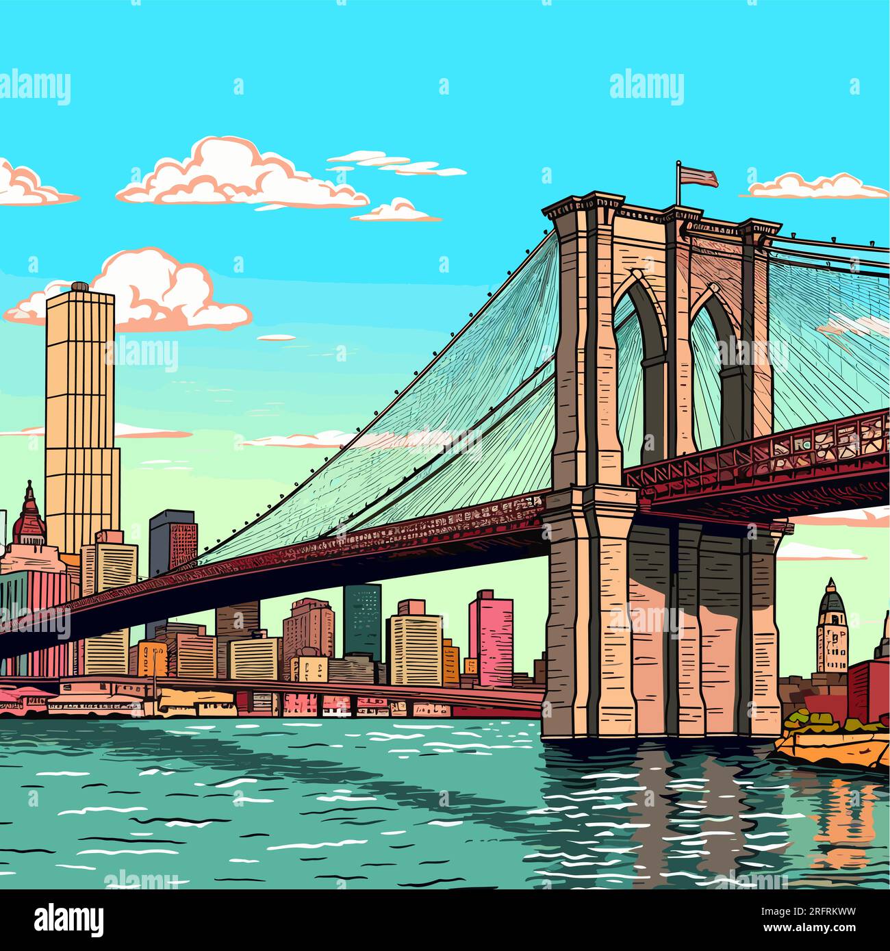 Brooklyn tourist attraction Stock Vector Images - Alamy