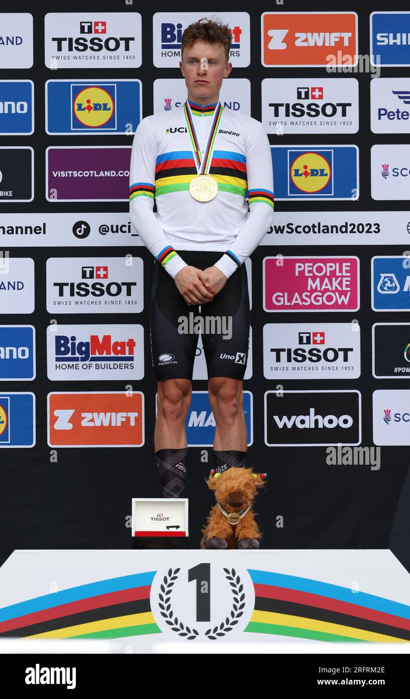 Glasgow, UK. 05th Aug, 2023. Danish Albert Philipsen celebrates on the ...