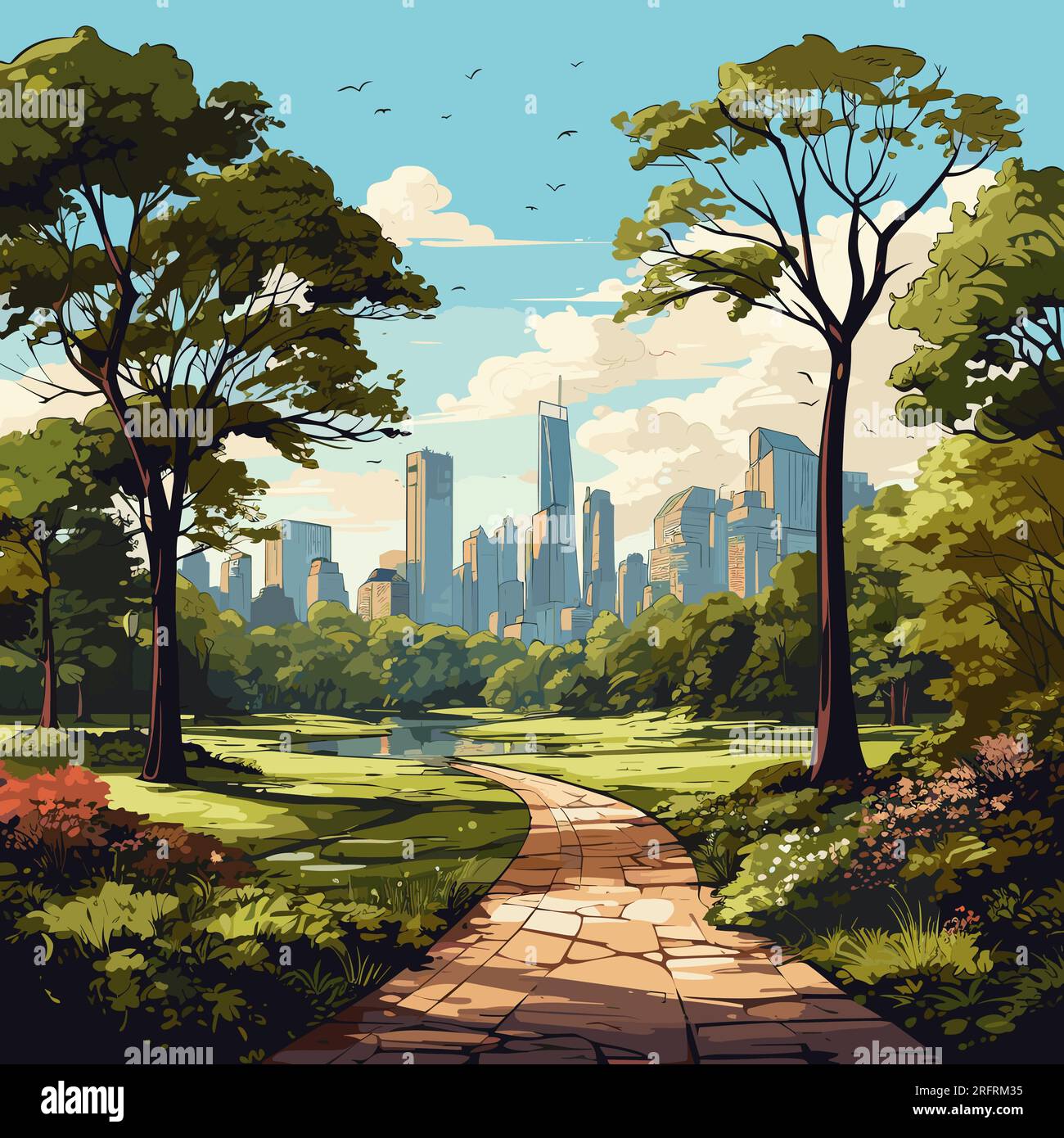 Central park attraction Stock Vector Images - Alamy