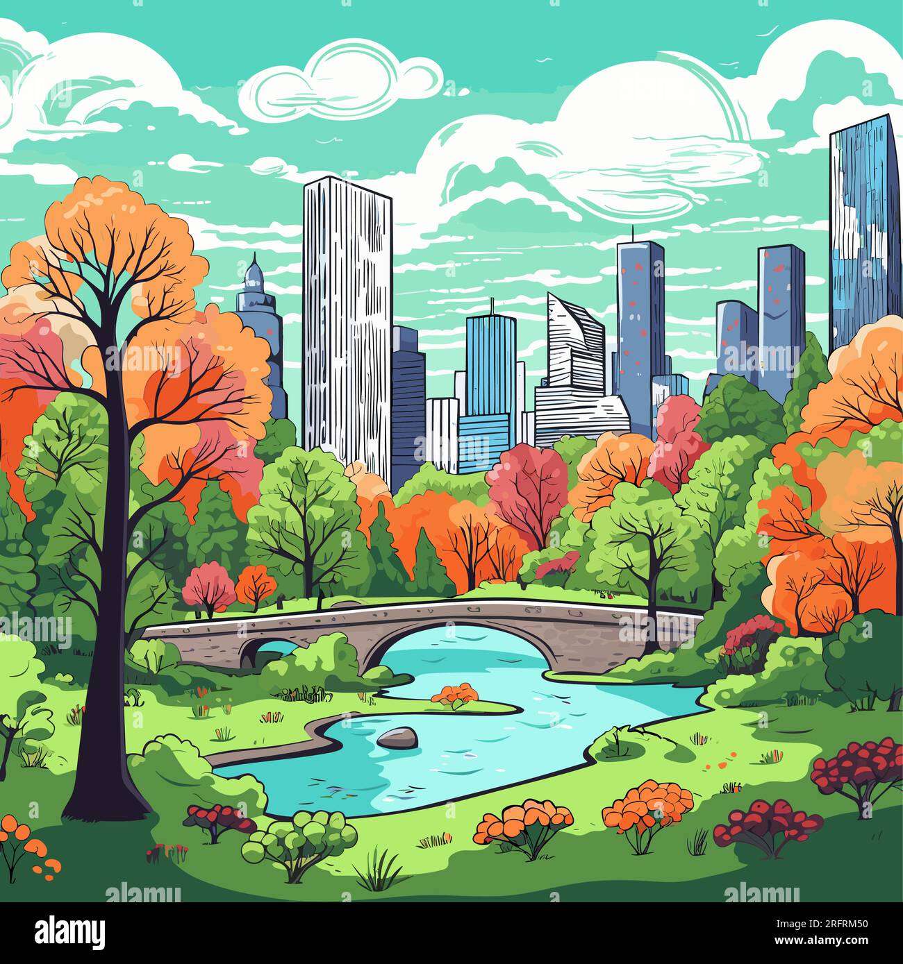 Central park attraction Stock Vector Images - Alamy