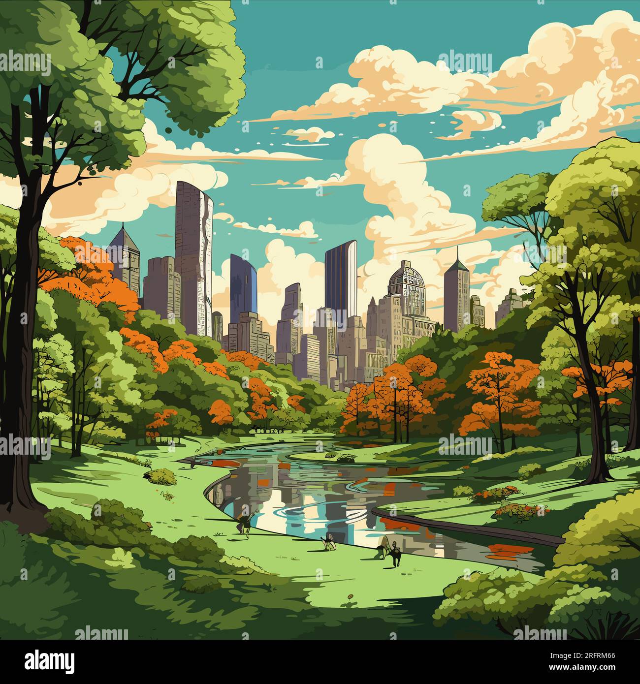 Central park attraction Stock Vector Images - Alamy