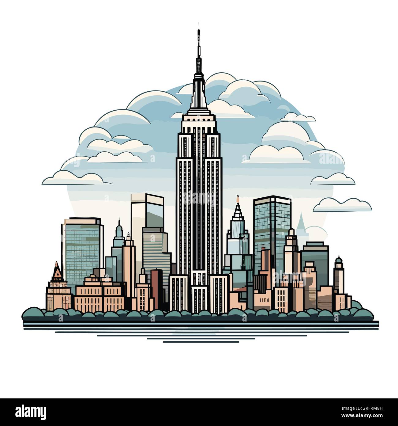 New York Empire State Building Drawing