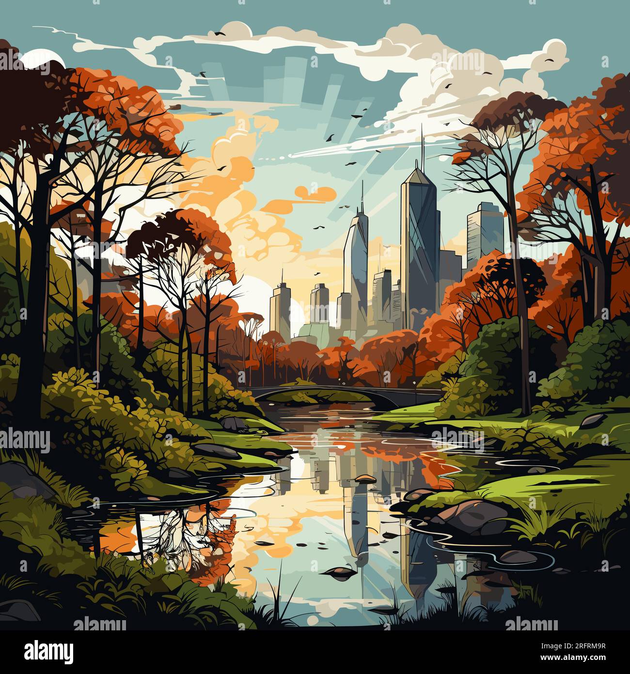 Central park attraction Stock Vector Images - Alamy