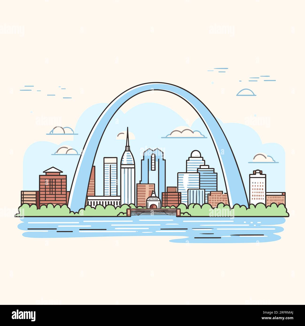The st louis gateway arch Stock Vector Images - Alamy