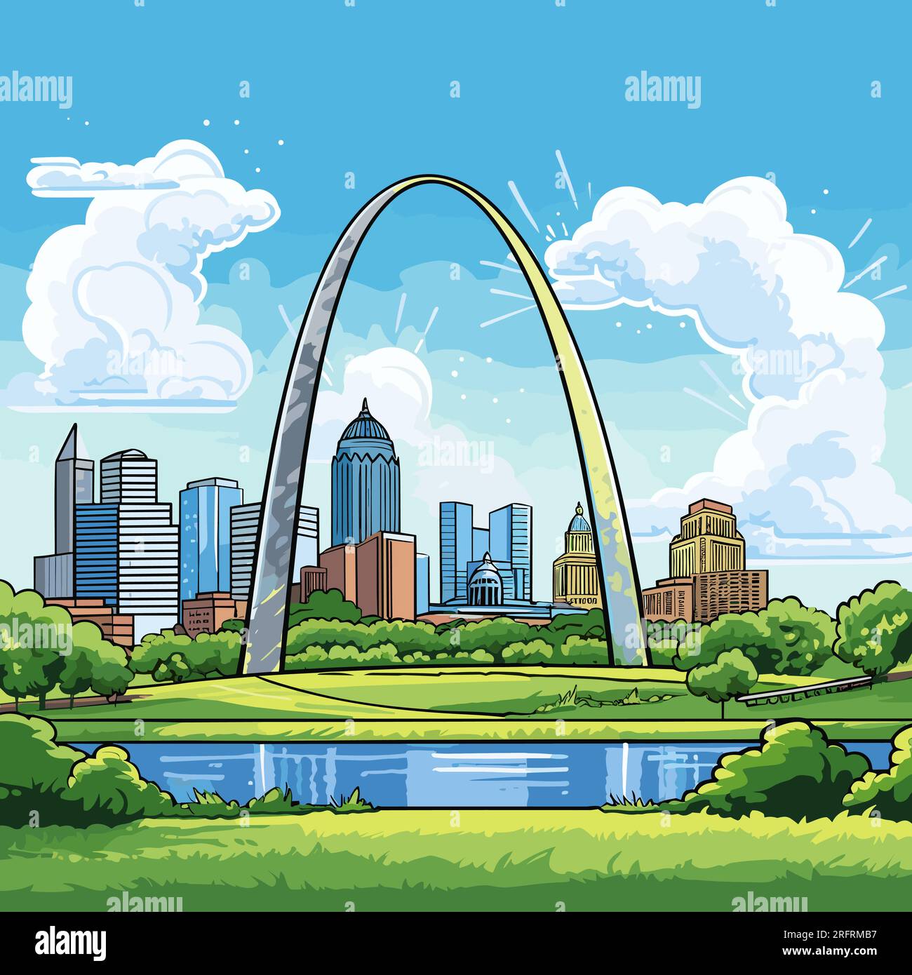 The st louis gateway arch Stock Vector Images - Alamy