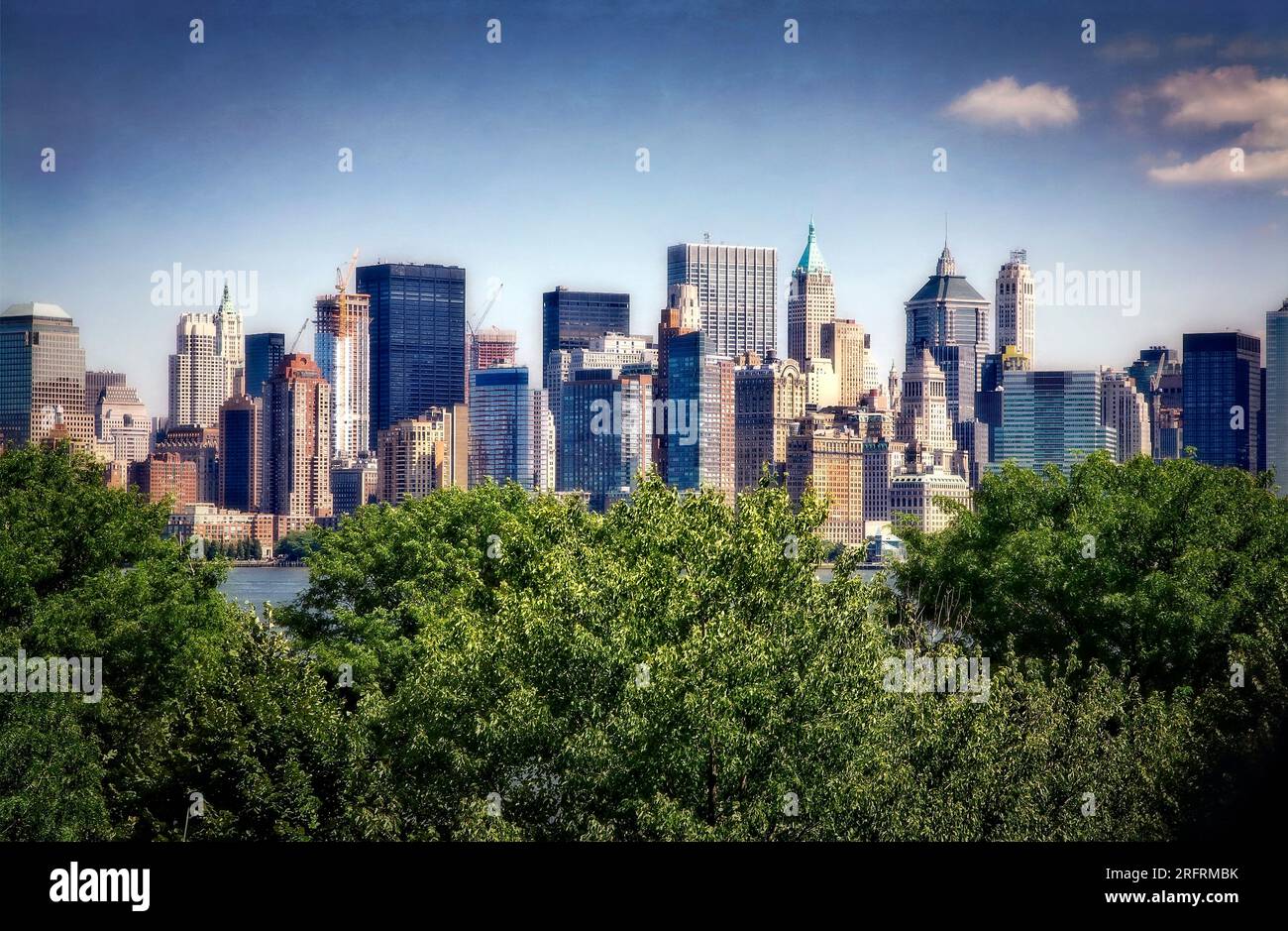 The tall buildings of Lower Manhattan (circa 2009) in New York convey ...