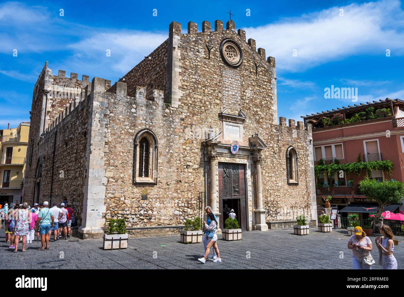 Taormina Cathedral or Duomo (Cattedrale di San Nicolo) in Piazza del ...