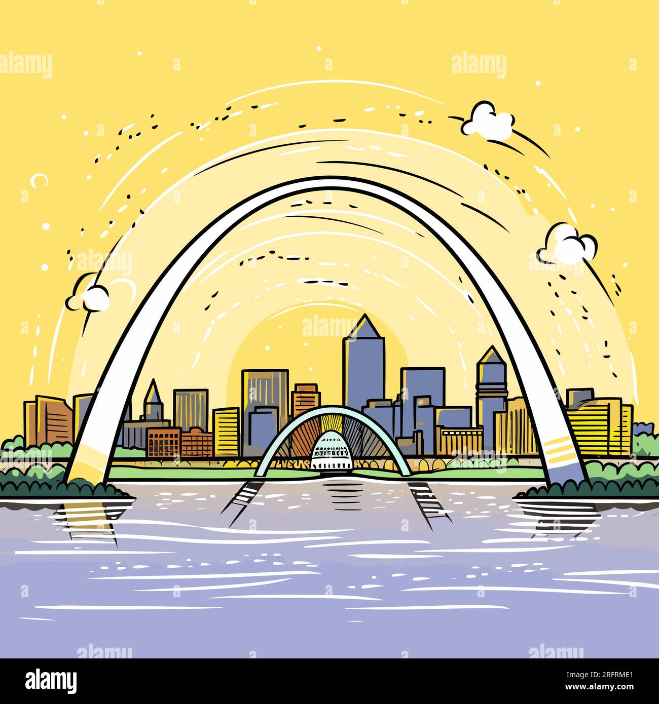 The st louis gateway arch Stock Vector Images - Alamy