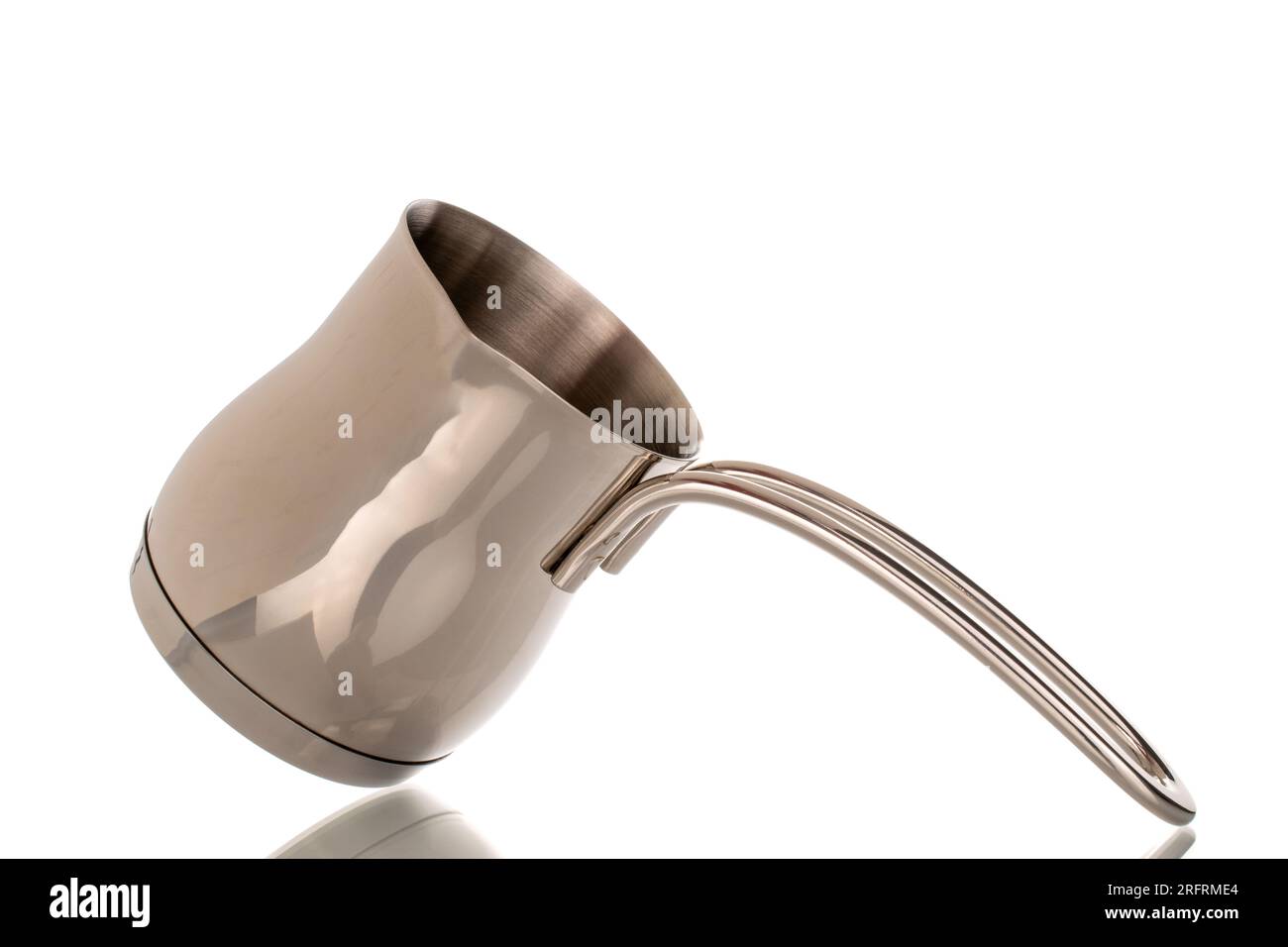 One metal cezve, macro, isolated on white background Stock Photo - Alamy