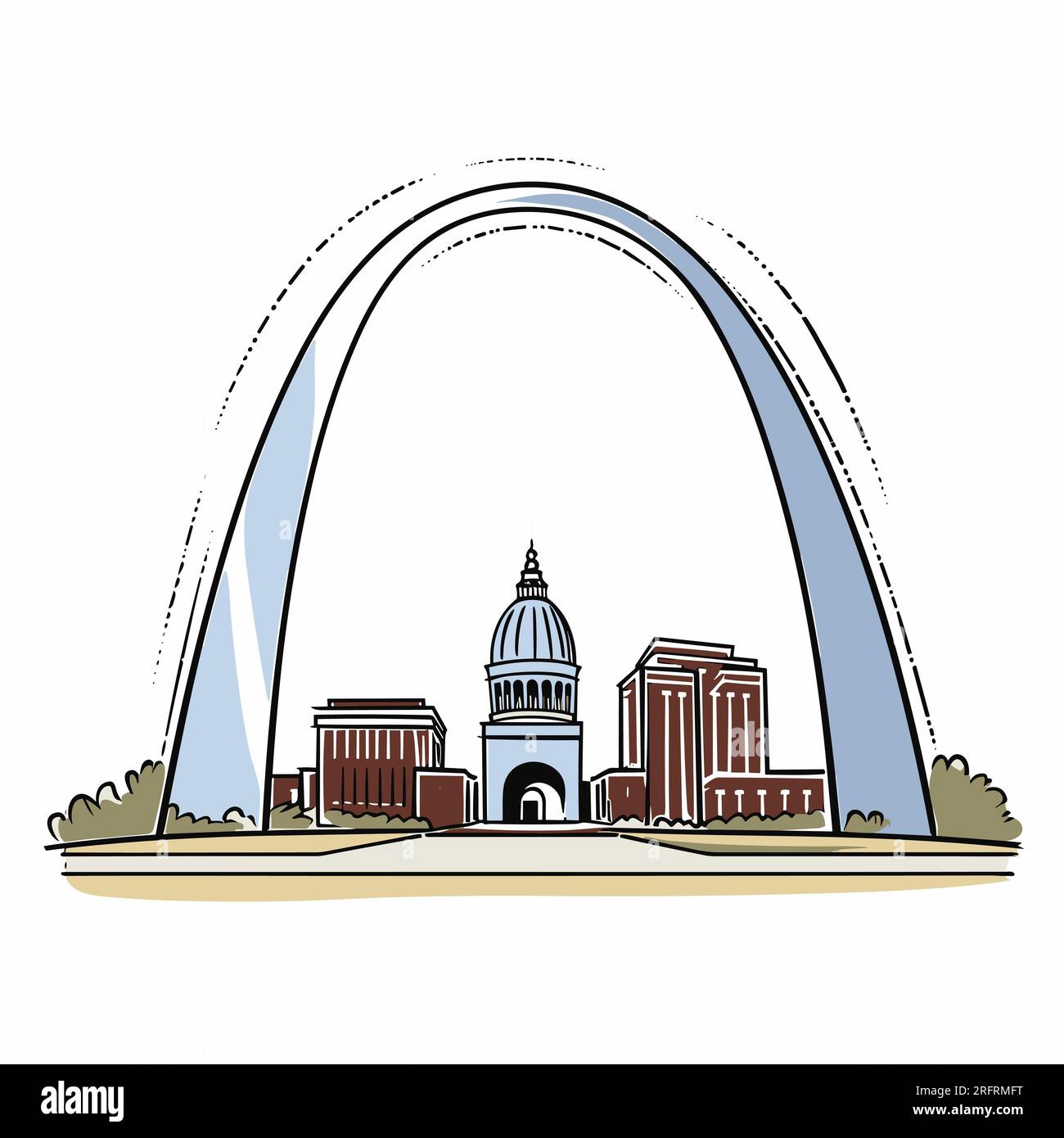 The st louis gateway arch Stock Vector Images - Alamy