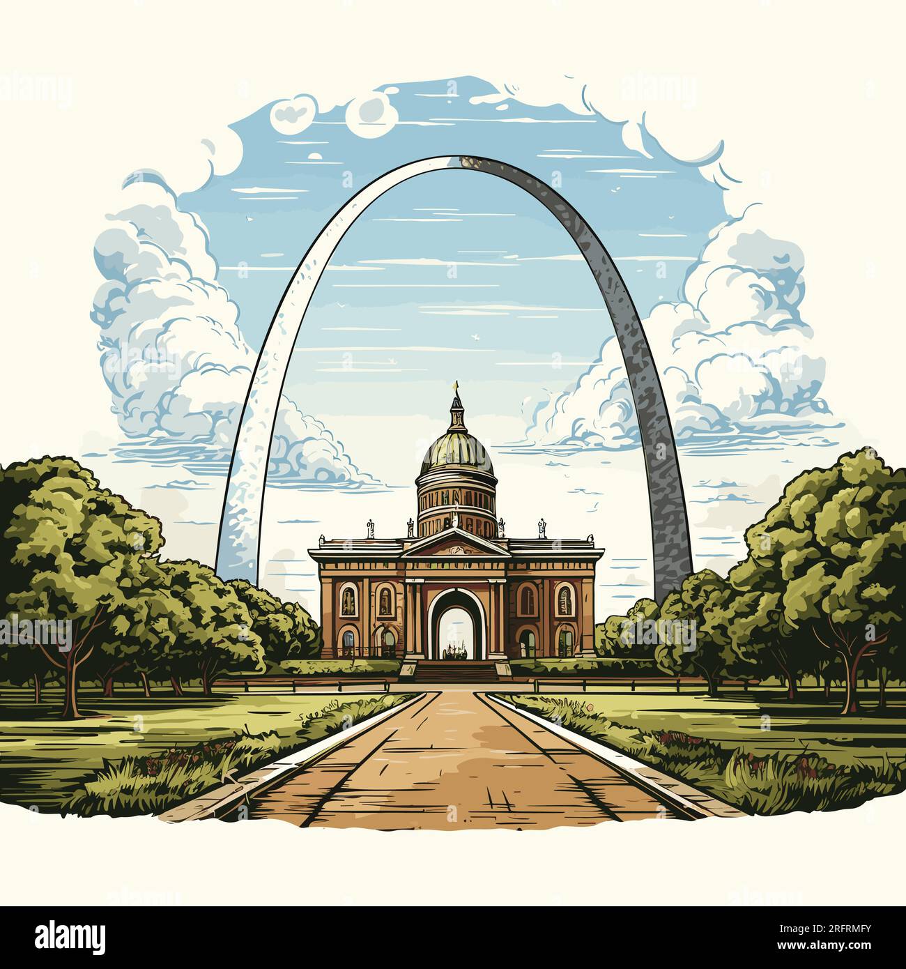 The st louis gateway arch Stock Vector Images - Alamy