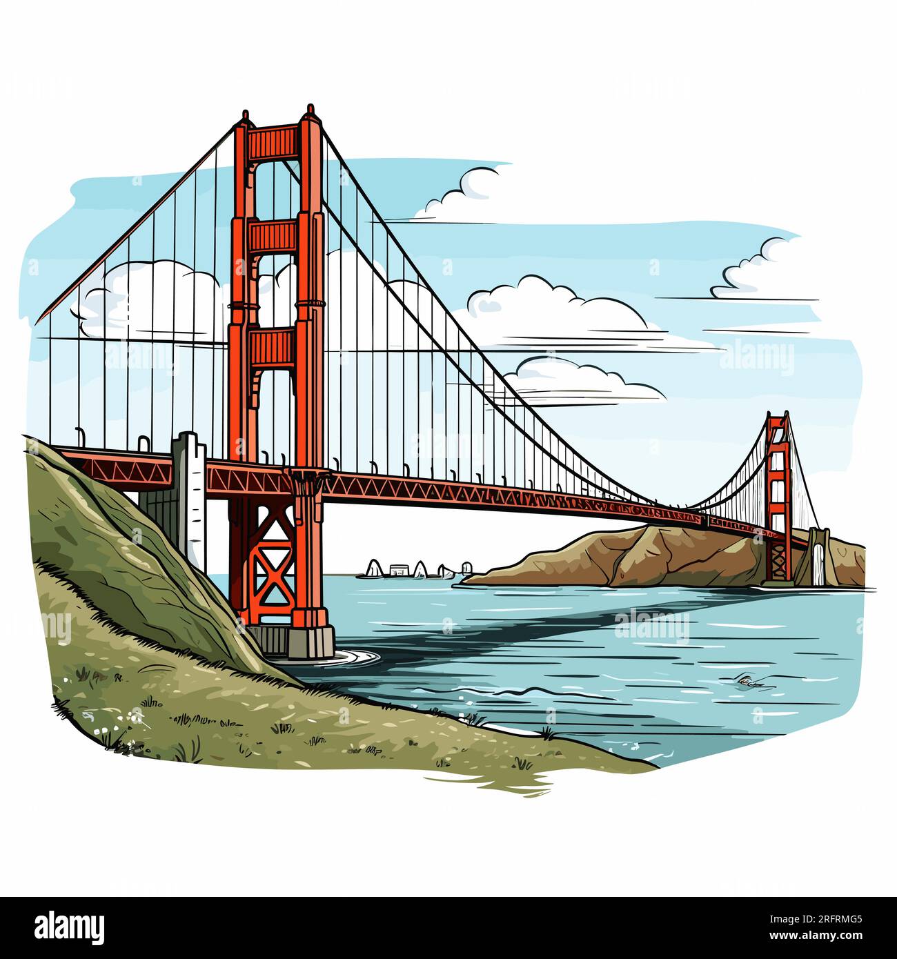 Golden gate bridge clipart hi-res stock photography and images - Alamy