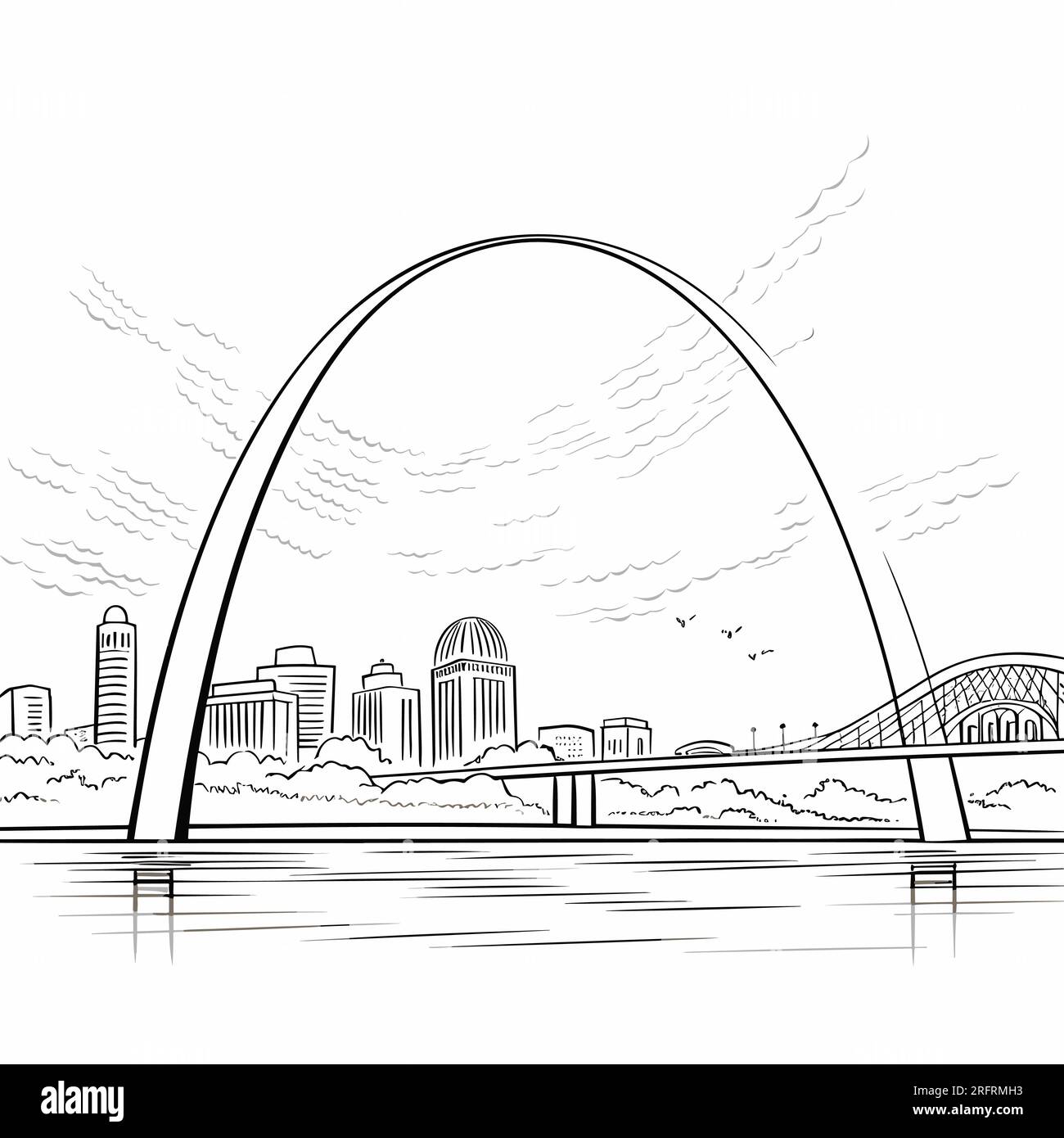 The st louis gateway arch Stock Vector Images - Alamy