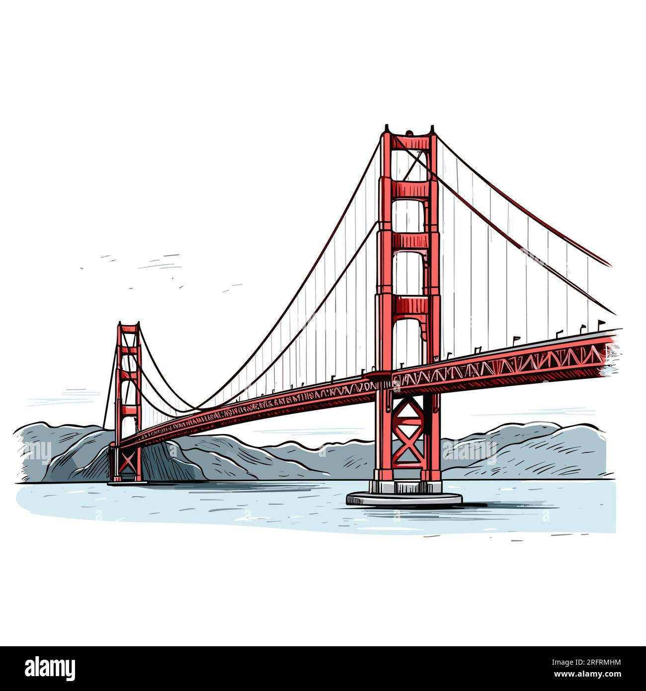 Golden gate bridge clipart hi-res stock photography and images - Alamy