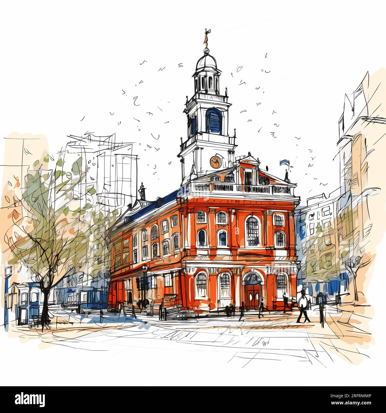Boston faneuil hall Stock Vector Images - Alamy