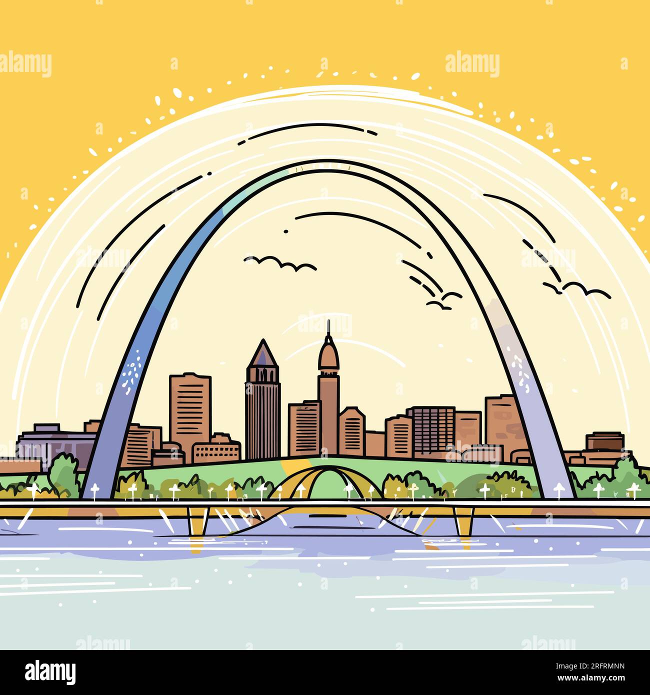 The st louis gateway arch Stock Vector Images - Alamy