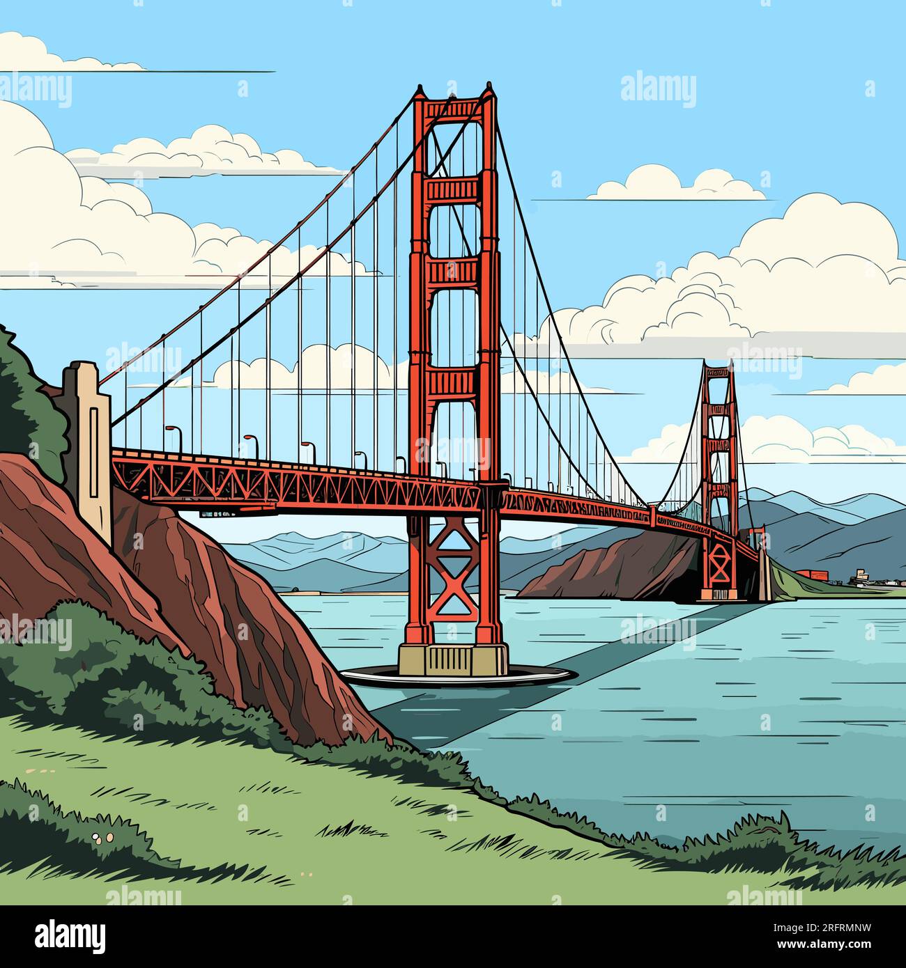 Kleurplaat Golden Gate Bridge