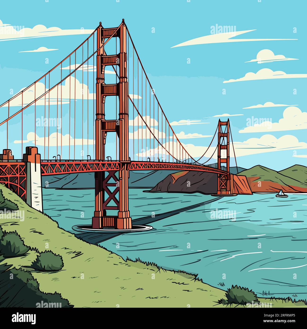 Dibujo Del Puente Golden Gate, Clip Art