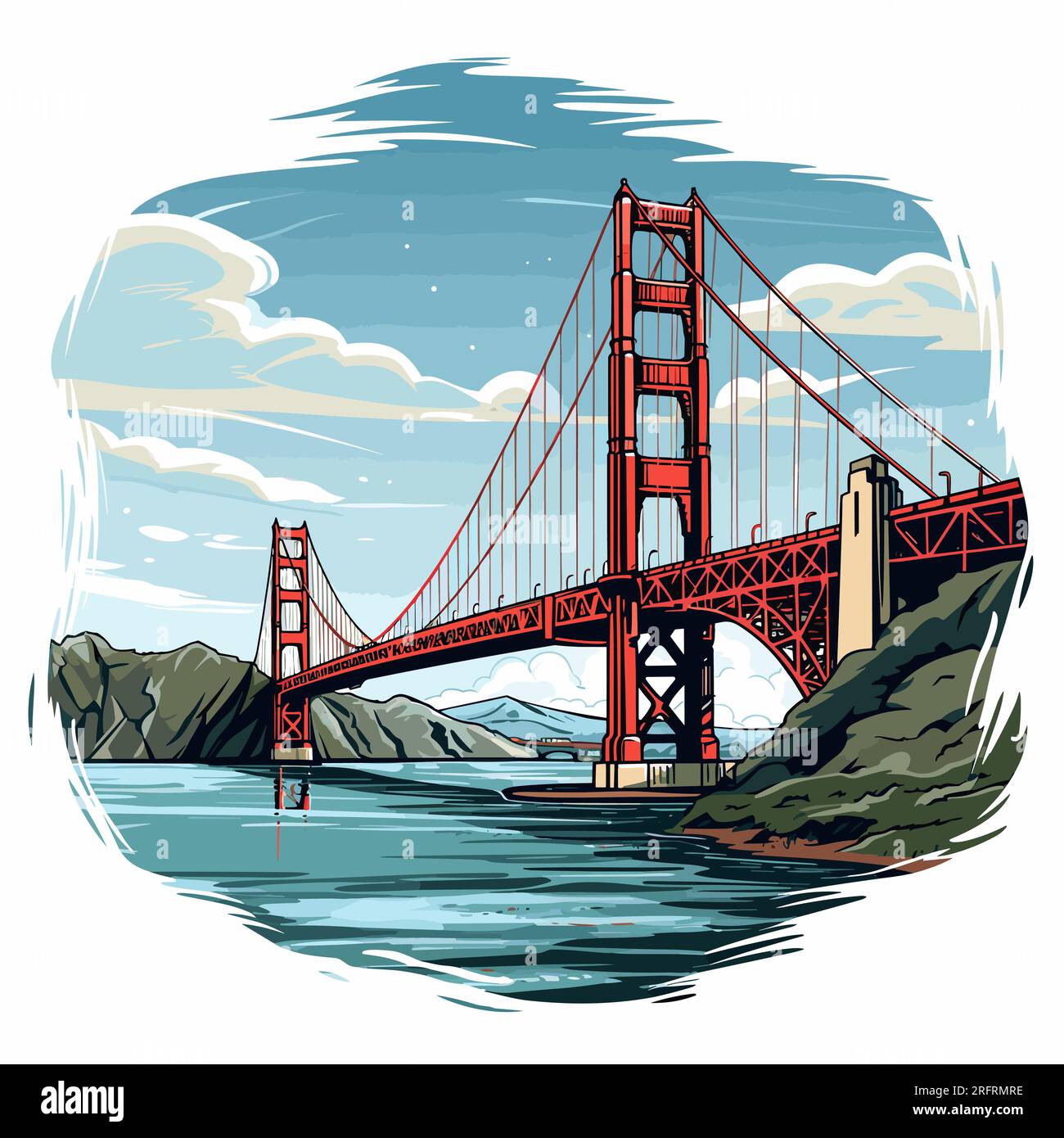Golden Gate Cartoon
