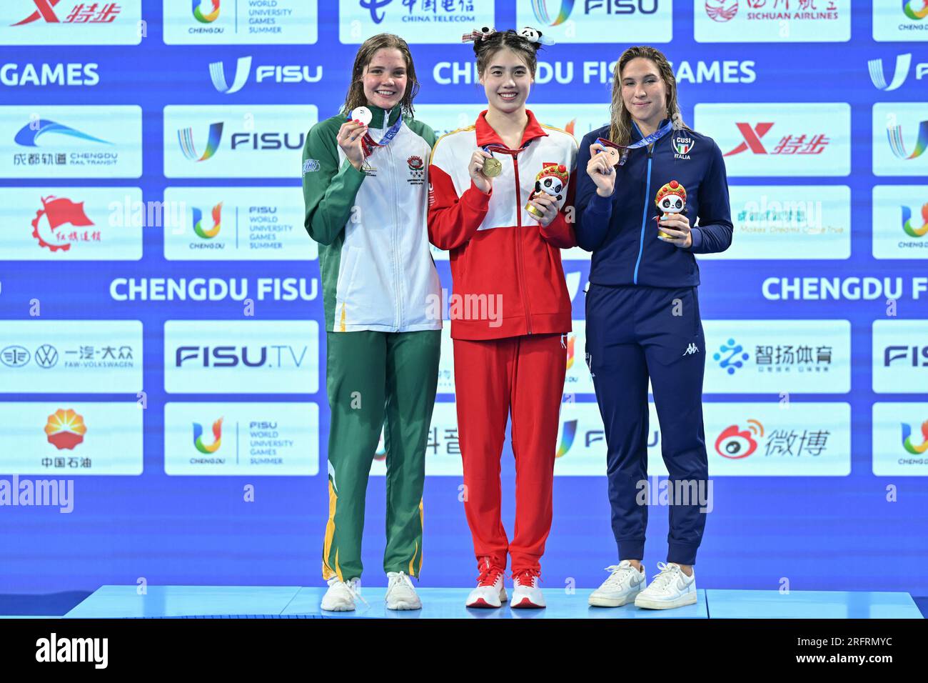 Chengdu, China's Sichuan Province. 5th Aug, 2023. Gold medalist Zhang ...