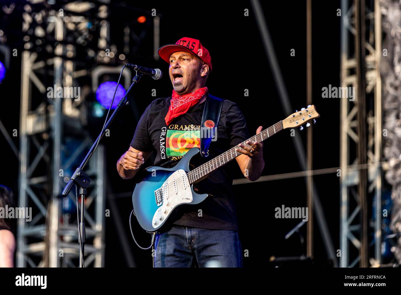FLORENCE, ITALY - JUNE 17: Tom Morello performs at Firenze Rocks 2023 ...