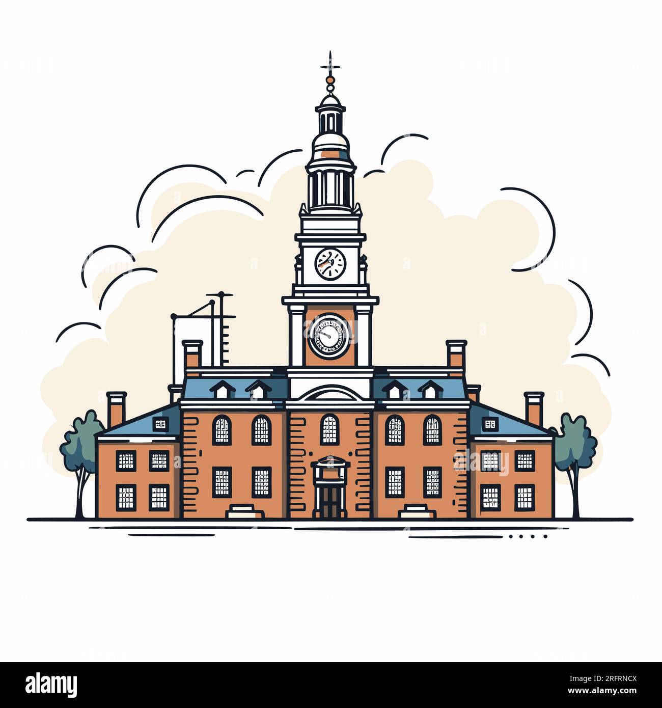 Philadelphia tourist attraction Stock Vector Images - Alamy