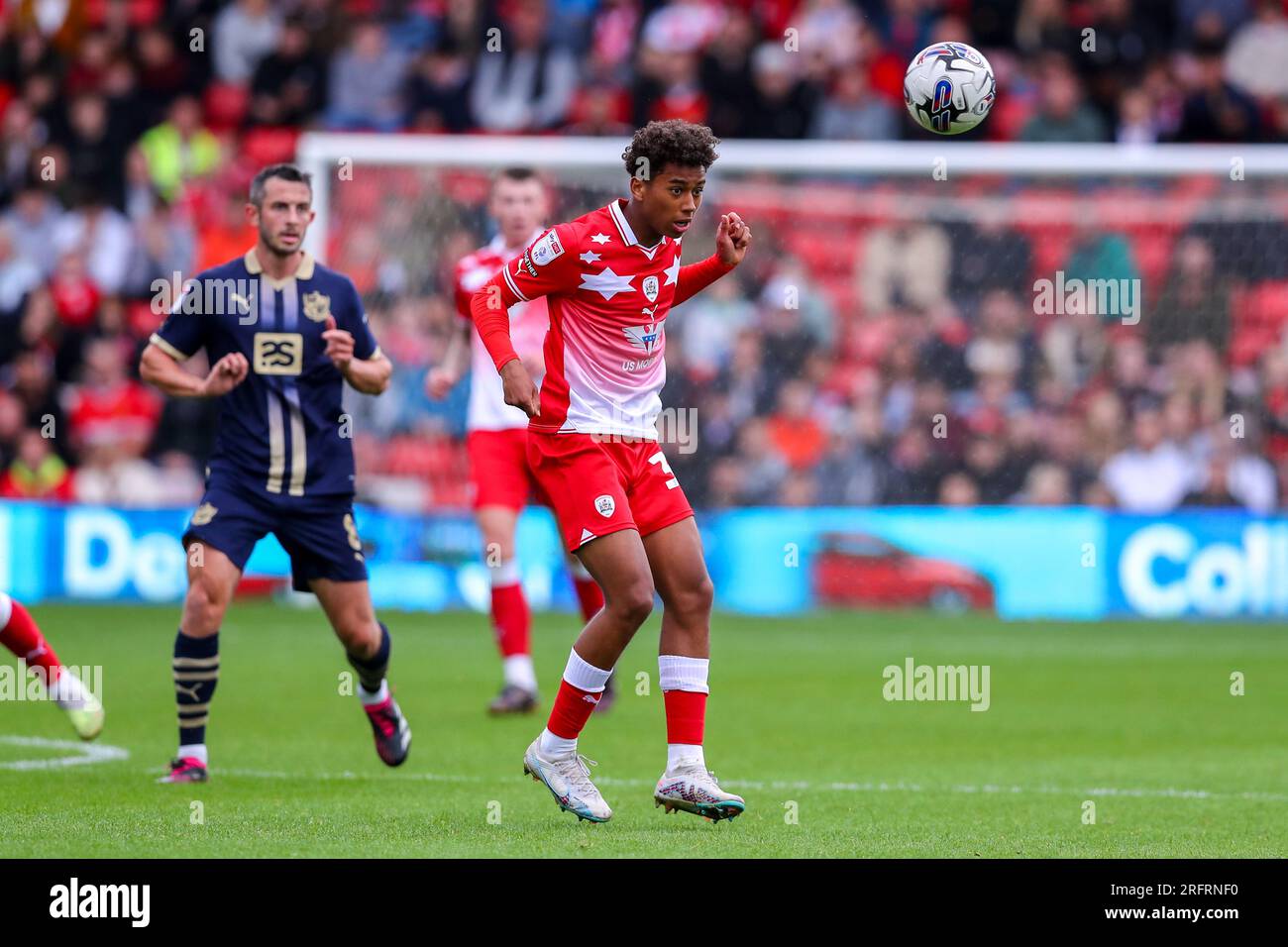 Theo Chapman #38 of Barnsley in action during the Sky Bet League 1 ...
