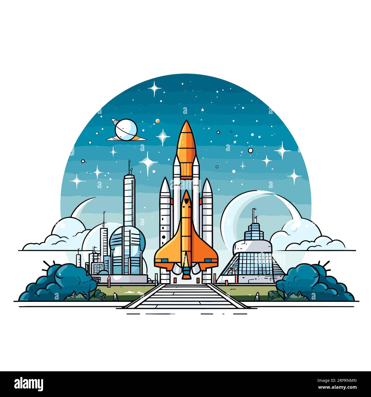 Space tourism, artwork Stock Vector Images - Alamy