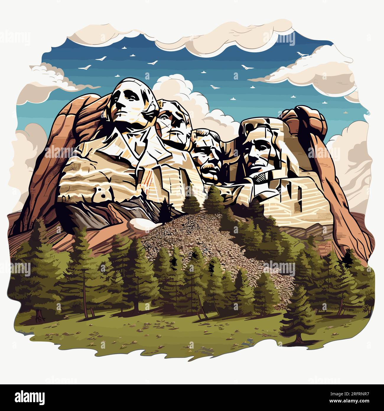 Mount rushmore vector vectors Stock Vector Images - Alamy