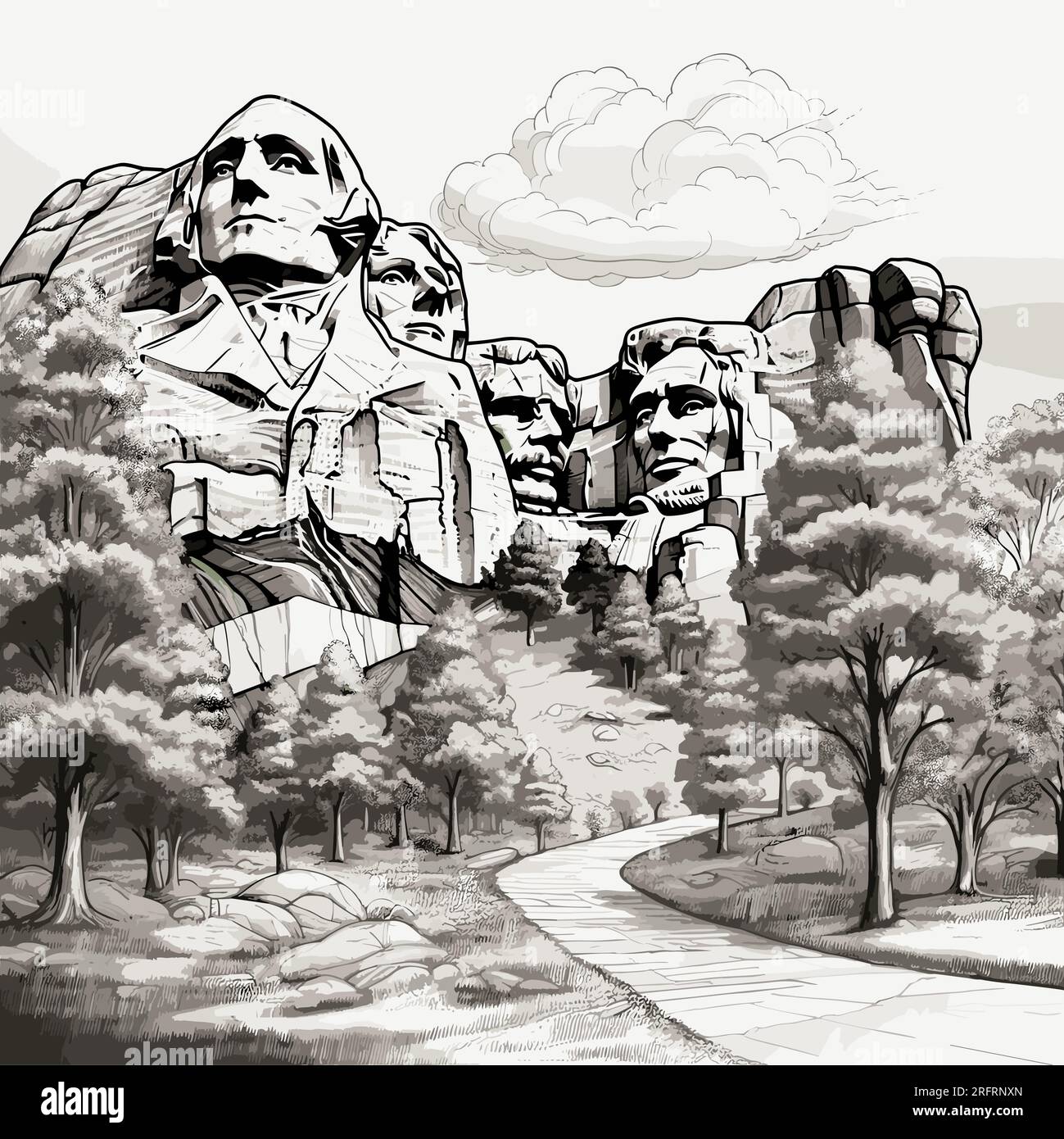 Mount rushmore vector vectors Stock Vector Images - Alamy